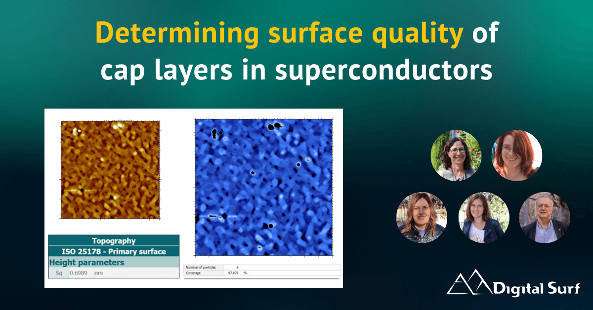 AFM image analysis: determining surface quality of cap layers in superconductors - Digital Surf